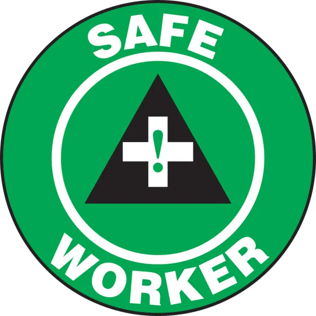 LHTL157 Hard Hat Stickers: Safe Worker by Accuform